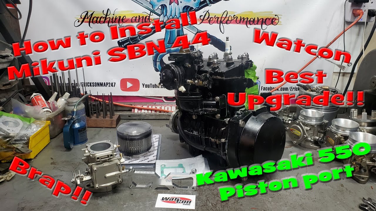 Best Kawasaki 440 / 550 piston port Upgrade!! How to install a Mikuni ...