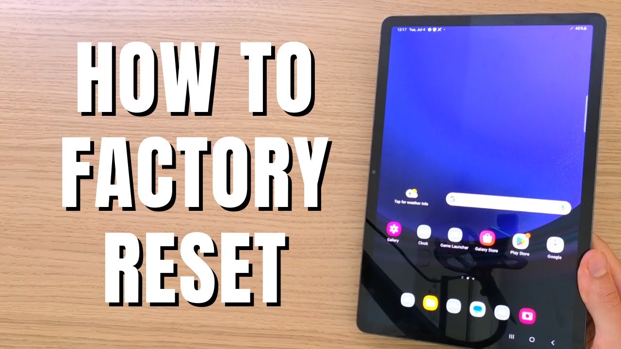 How To Factory Reset Samsung Galaxy Tab S9 - YouTube