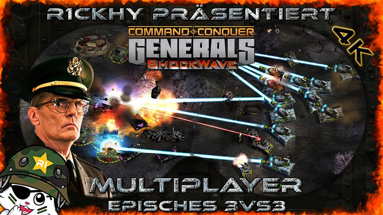 Let´s Play C&C Generals Zero Hour Shockwave 📢 Mis, Bea, R1 VS IDC, Vik ...