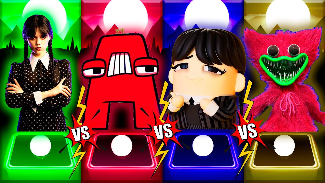 WEDNESDAY ADDAMS 🩸 ALPHABET LORE 🩸 WEDNESDAY SIGMA HUGGY WUGGY 🟥 Tiles ...