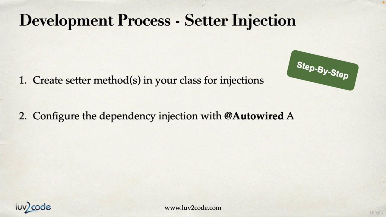 Spring Core 011 Setter Injection Overview Youtube