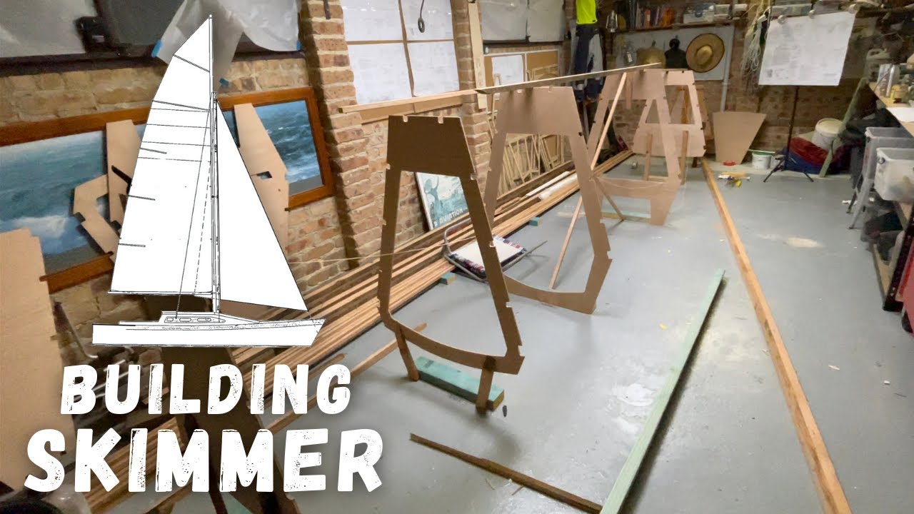 Building Skimmer Ep.6 - Setting up the Frames - building a catamaran ...