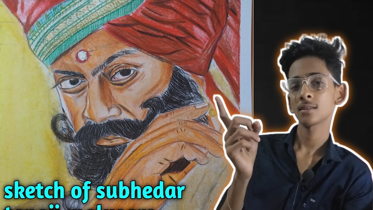 sketch of subhedar tanaji malusare 🚩🚩 - YouTube