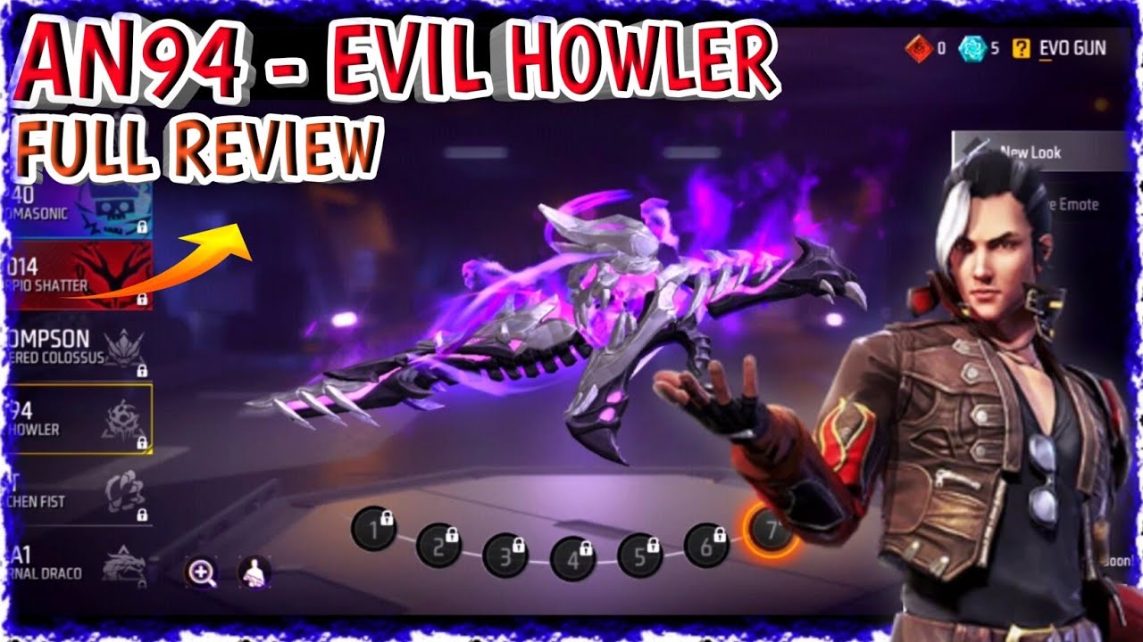 New Gun Skin Evil Howler AN94 Full Review | New Evo AN94 Evil Howler ...