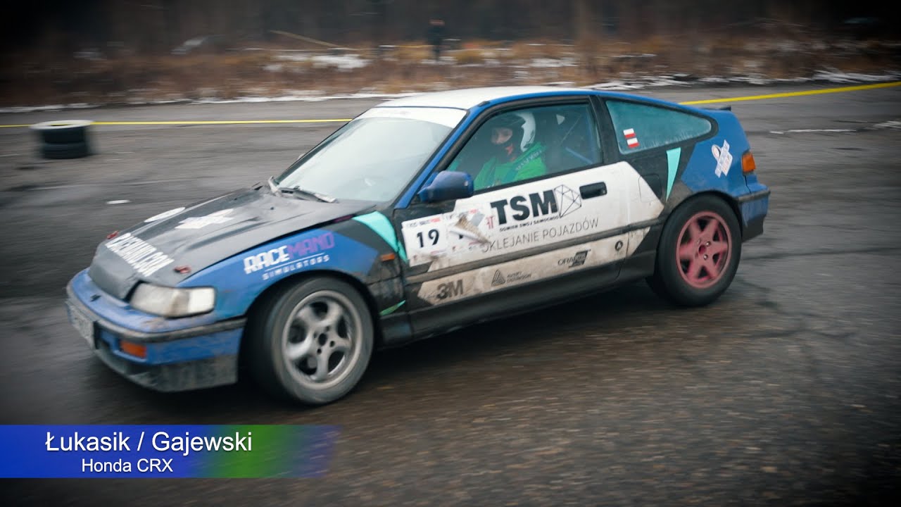 Michał Łukasik / Jakub Gajewski - Honda CRX | 2 KJS Rally Park - YouTube