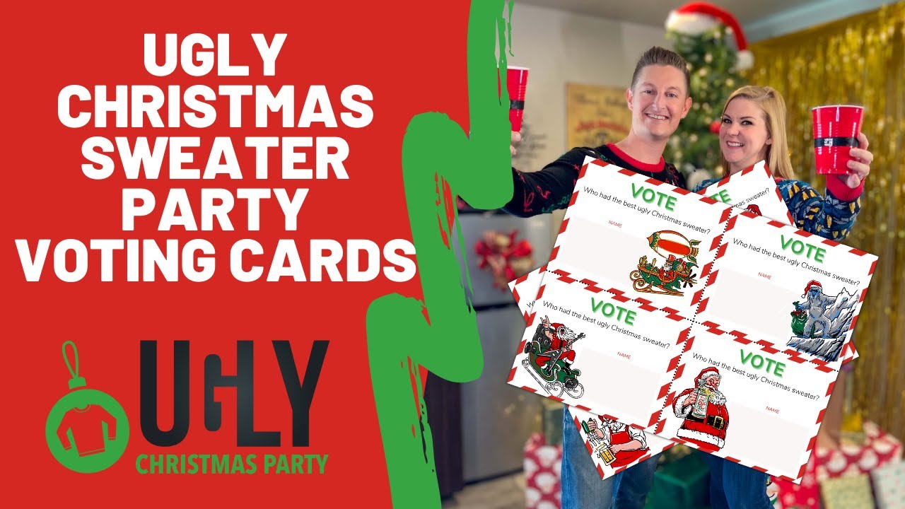 Free Ugly Christmas Sweater Party Voting Cards Download - YouTube