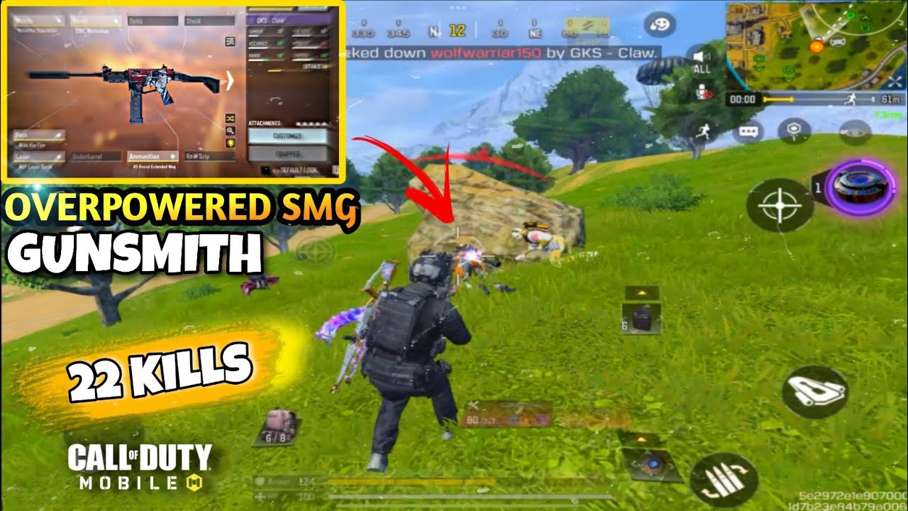 BEST GKS GUNSMITH IN COD MOBILE SEASON 1 | 22 KILLS SOLO VS SQUAD - YouTube