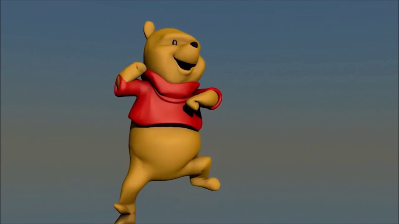 Winnie The Pooh Dancing To The Gummy Bear Song - YouTube