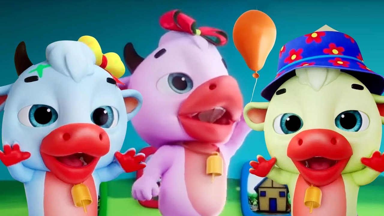 Five Little Cows Nursery Song And Cartoon Video by The Five Little Show ...