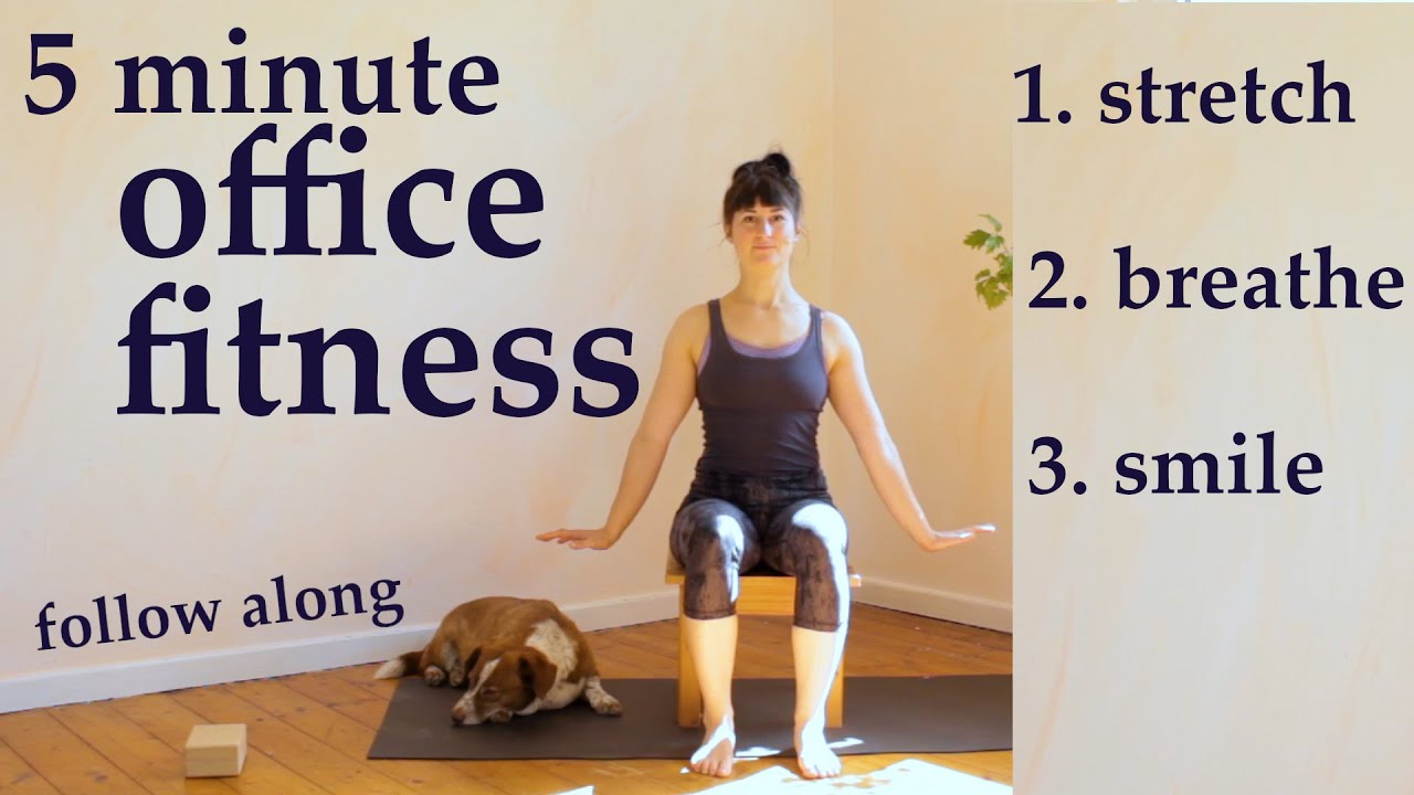 5 minute office fitness routine | Follow along - YouTube