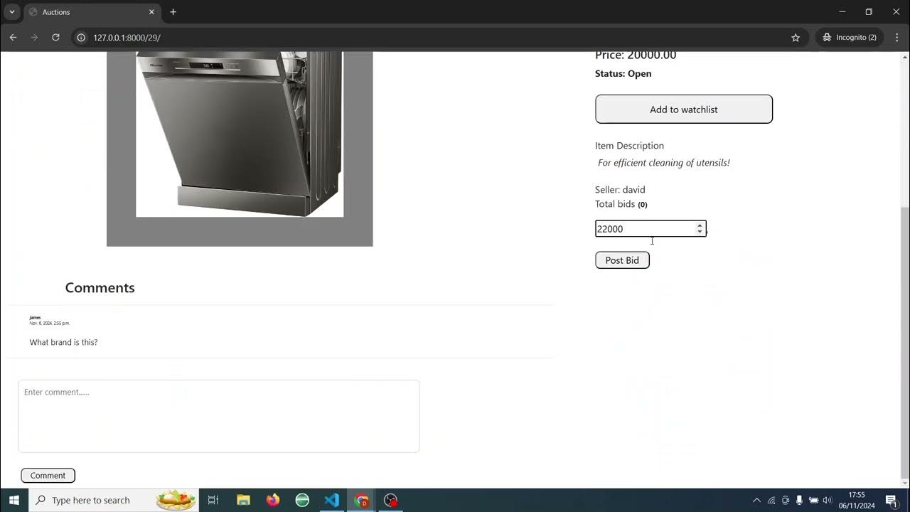 CS50’s Web Programming with Python and JavaScript. Project 2: Commerce - YouTube