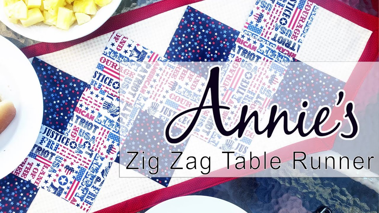 Zig Zag Table Runner | an Annie's Free Quilt Tutorial - YouTube
