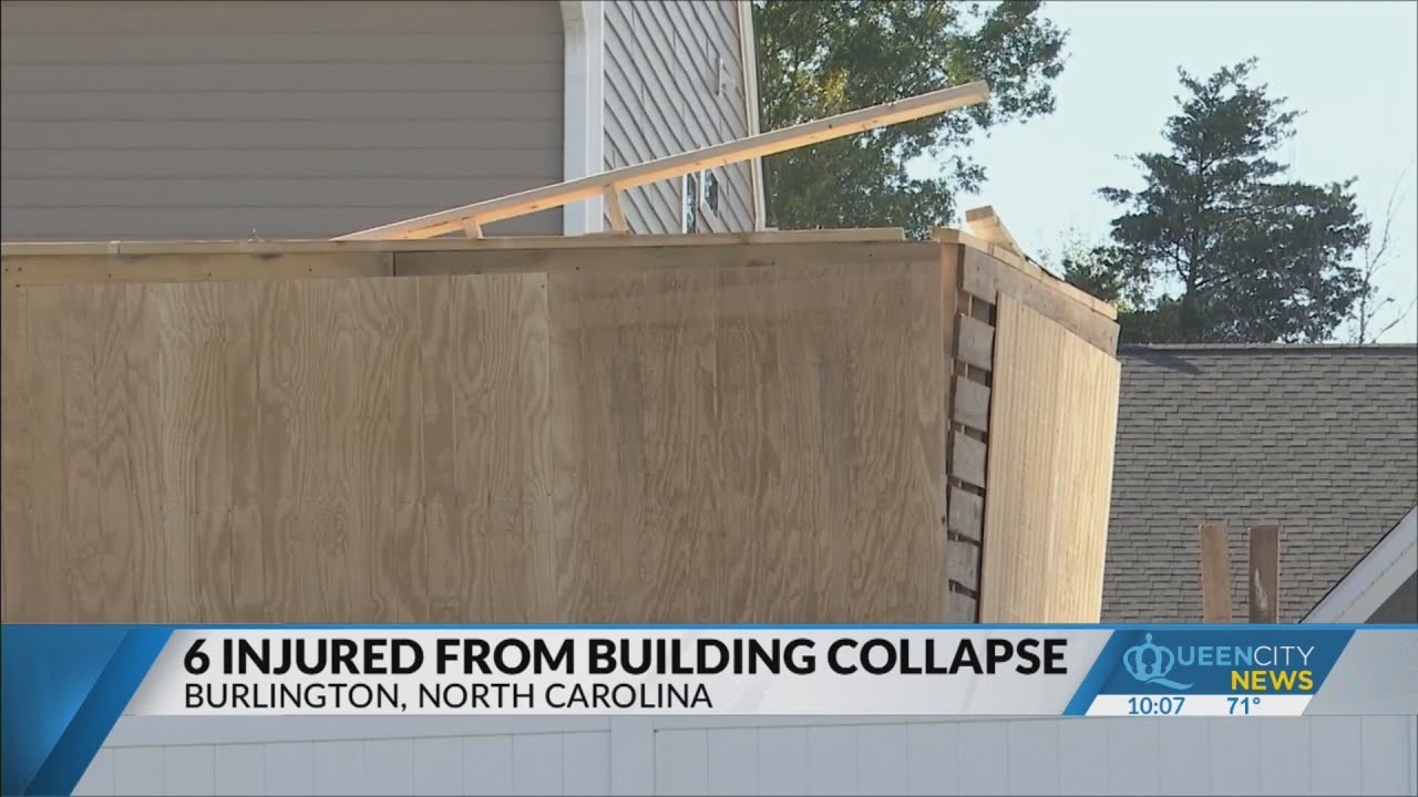 6 firefighters hurt after North Carolina building collapse - YouTube
