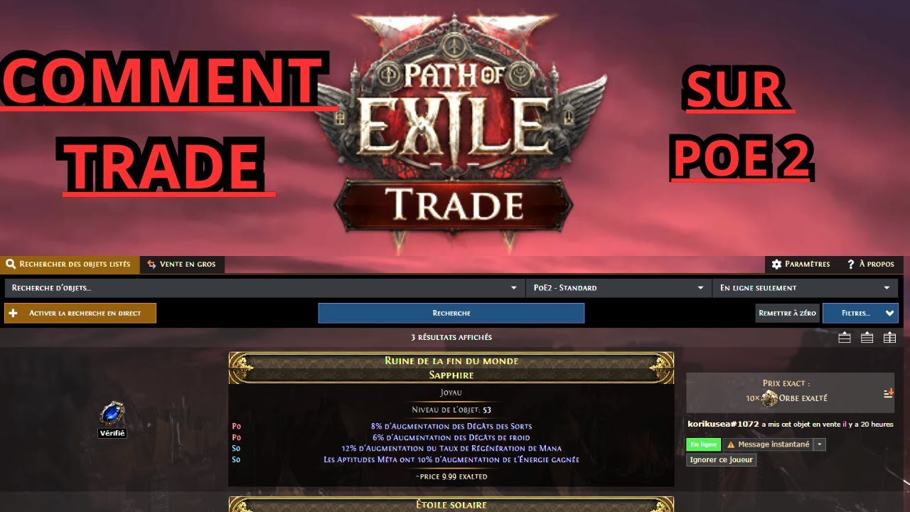 COMMENT TRADE SUR PATH OF EXILE 2 ? | PS5 | XBOX | PC - YouTube
