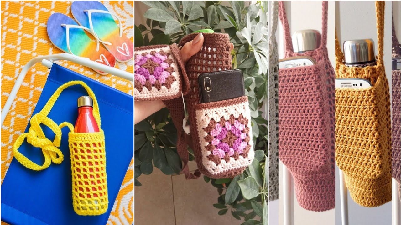 CREATIVE FREE CROCHET WATER BOTTLE COVER PATTERN - YouTube