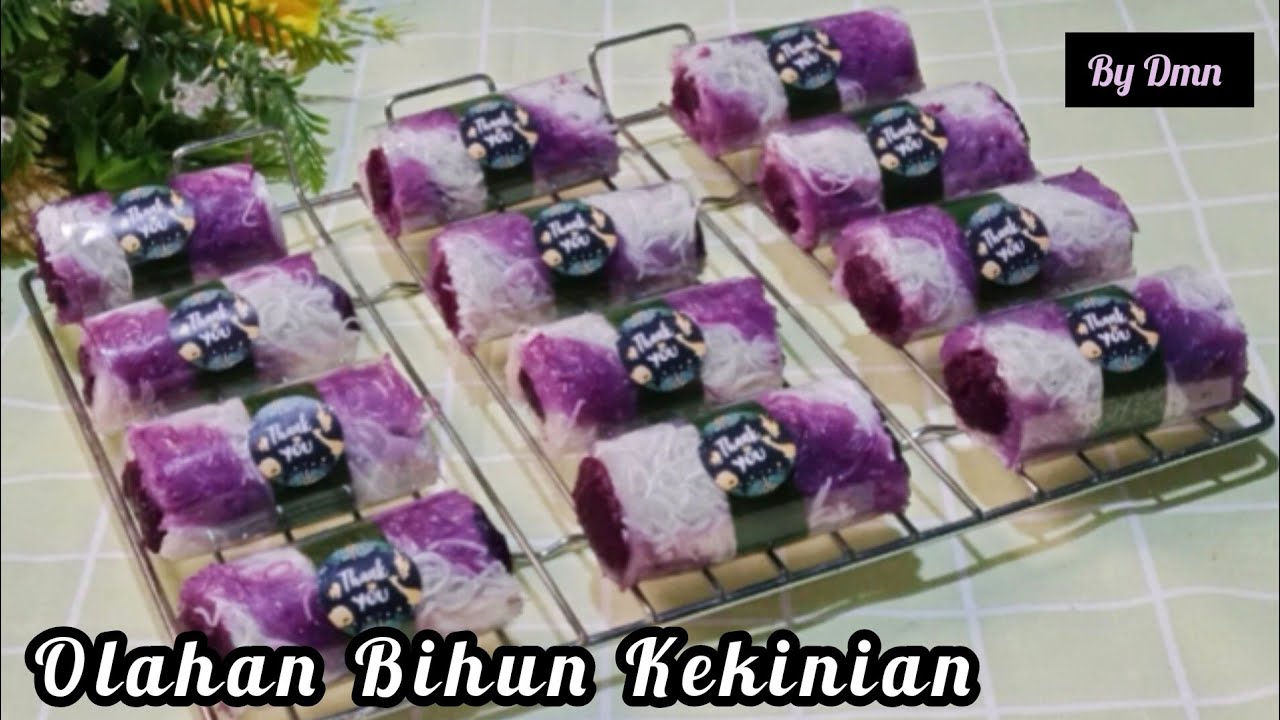 KREASI KUE TRADISIONAL KEKINIAN ‼️ BIHUN GULUNG ISI UBI UNGU, Lembut ...