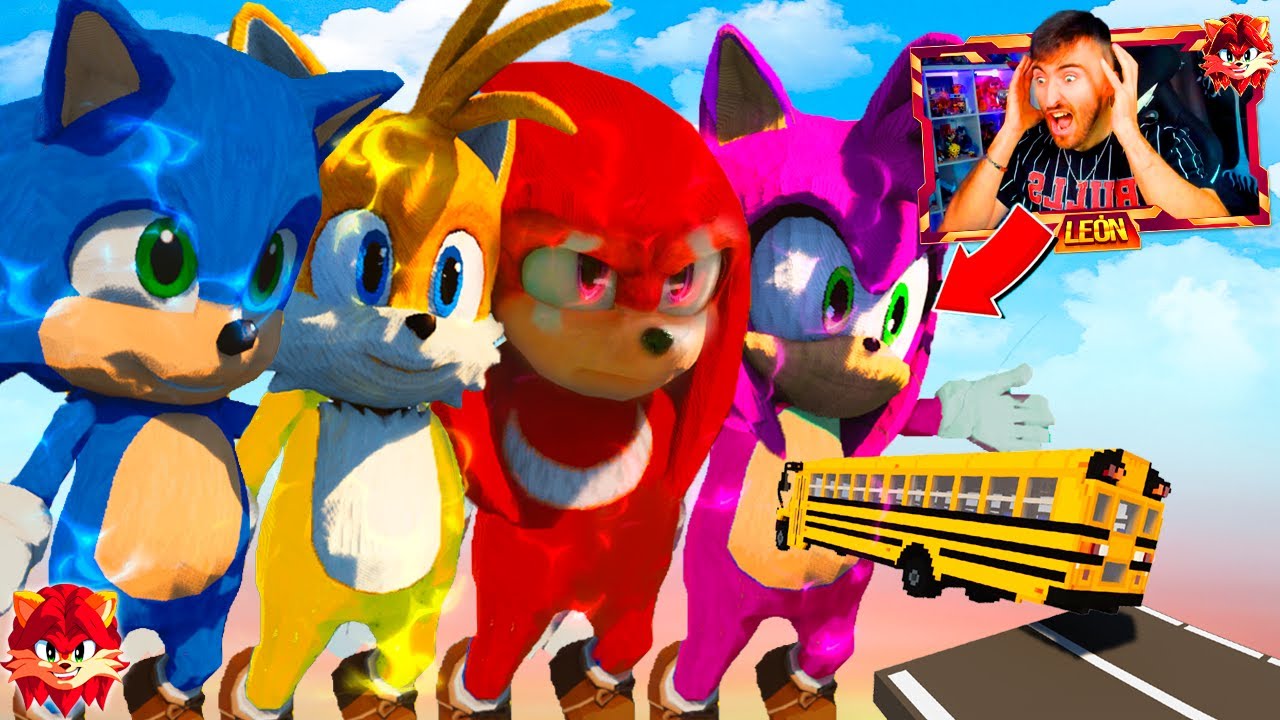 COCHES vs TODOS LOS BEBES SONIC LA PELICULA *MUY EPICO* 💥😱 | TEARDOWN ...