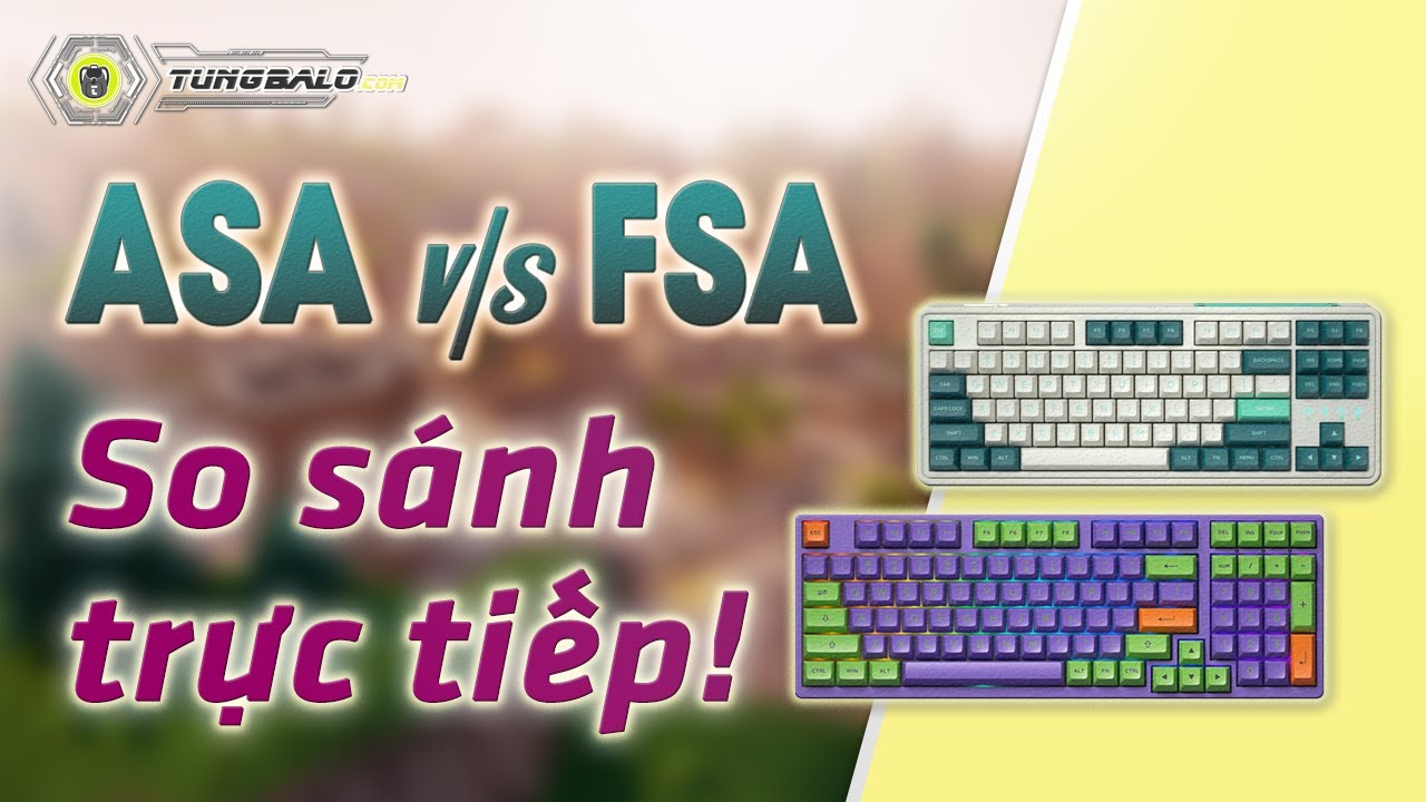 So sánh keycap ASA PROFILE & keycap FSA PROFILE | Sound test trực tiếp ...