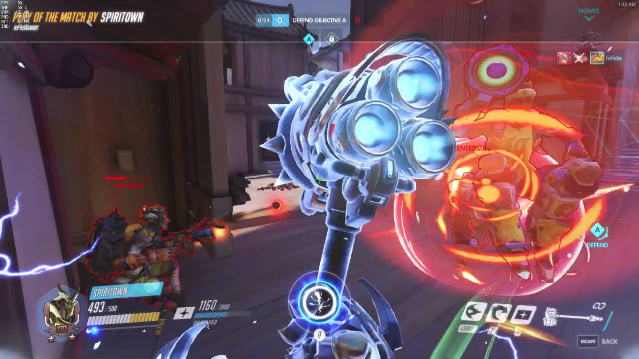 Overwatch Reinhardt +ana Ult= Victory On Hanamura - YouTube