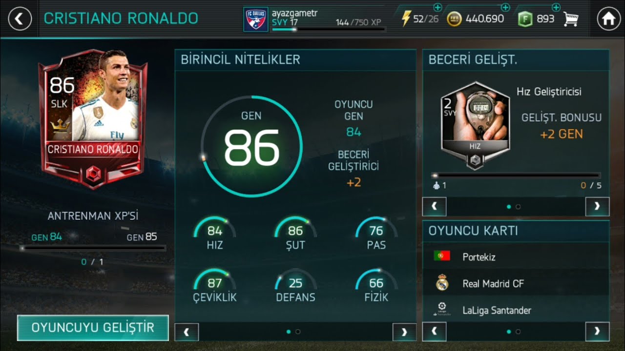 87 RONALDO ! FIFA MOBİLE 2018 - YouTube