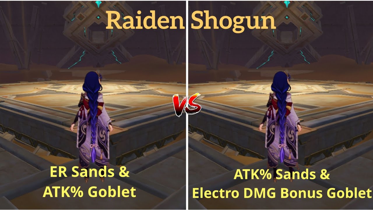 Raiden Shogun's Artifact comparison | ER sands & ATK% Goblet vs ATK ...