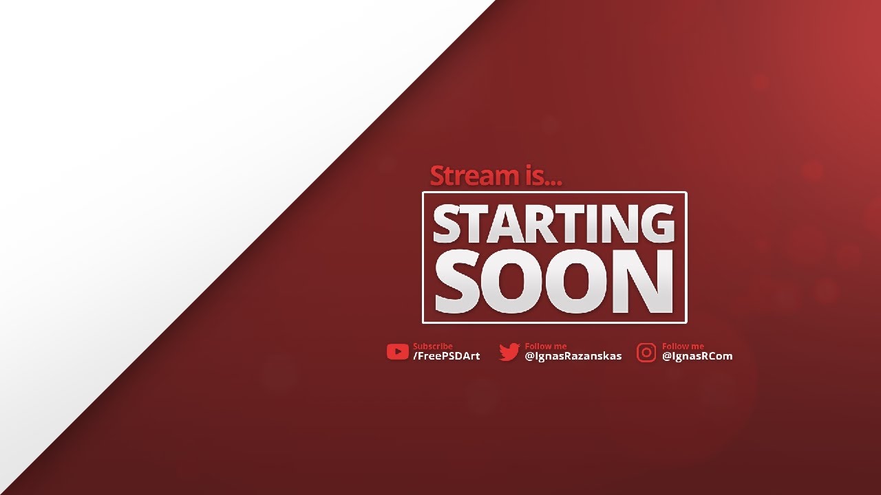 Free Template - Splash Starting Soon Red - PSD - Free Download - YouTube