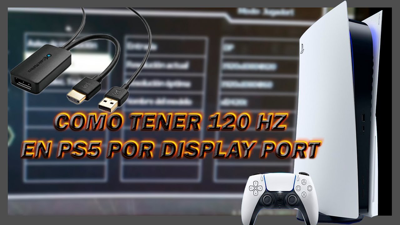 Como Tener 120Hz por Display Port PS5 //Probado Monitor Benq XL2420T ...