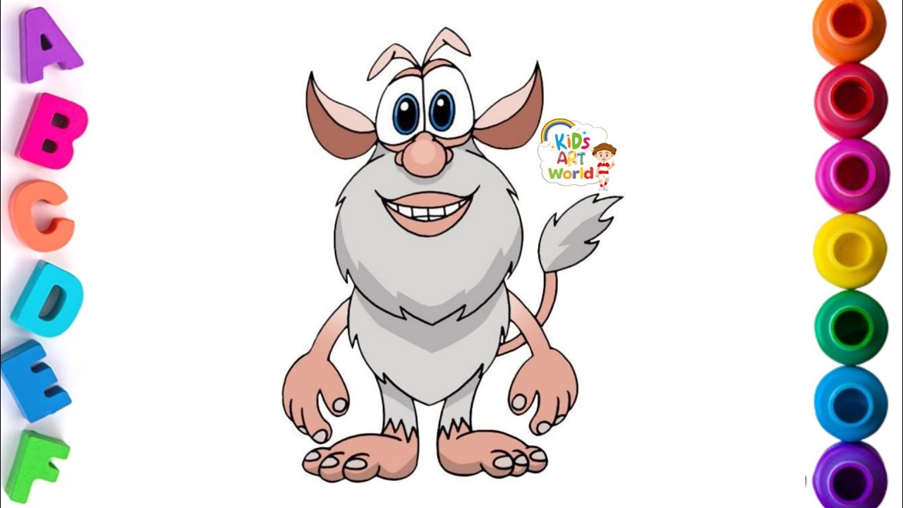 Booba - How To Draw Booba - Cartoon for kids l cartoon character l easy ...