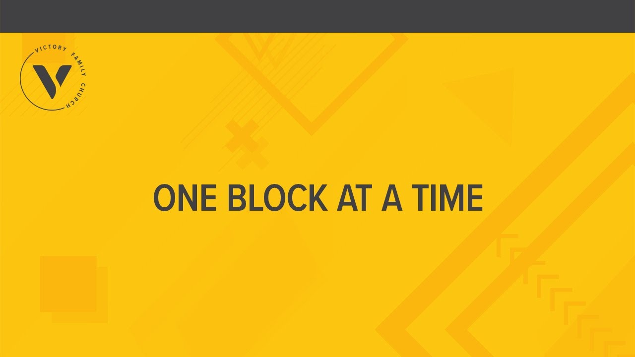 One Block at a Time - YouTube