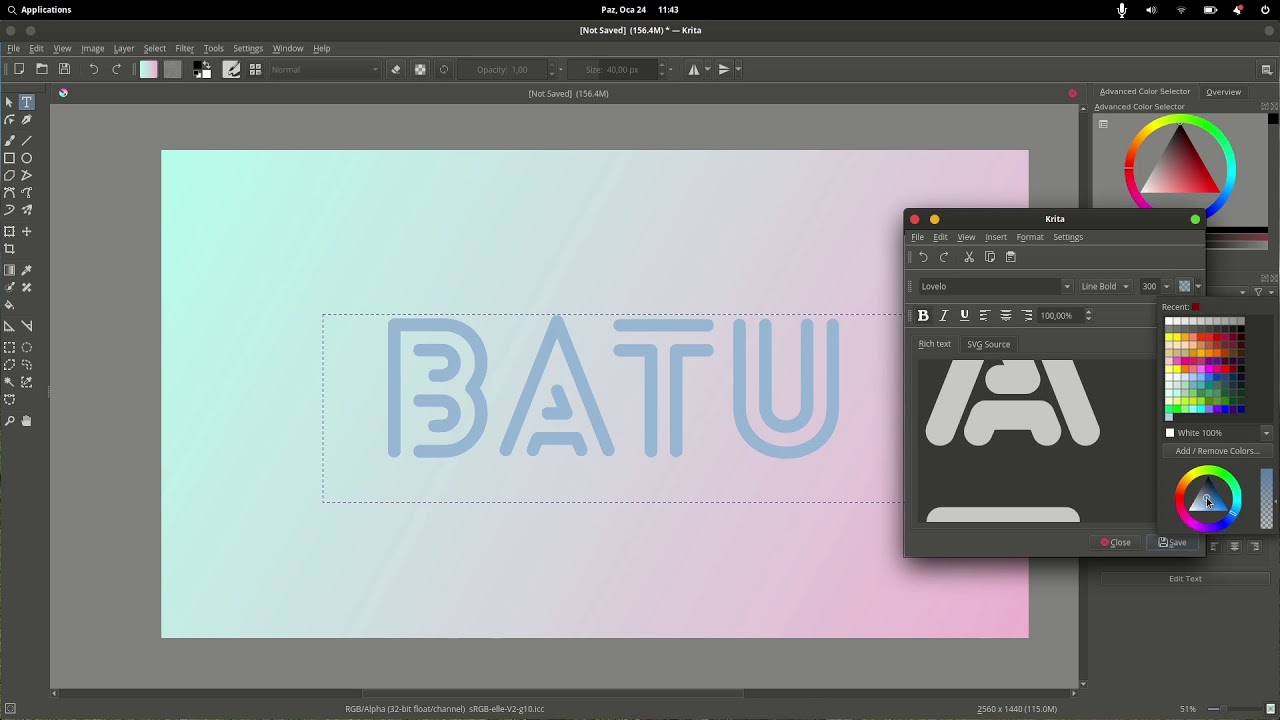 Redesigning channel banner using Krita - YouTube