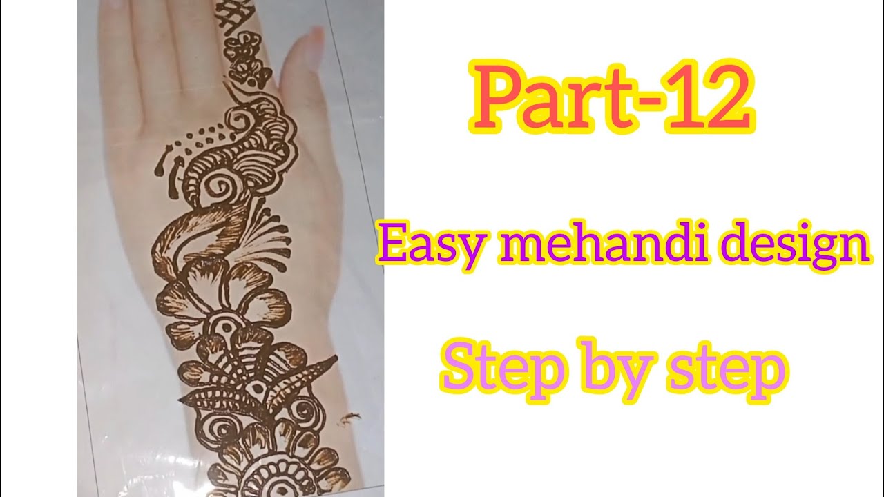 easy mehandi design full tutorial| new tricks mehandi design - YouTube