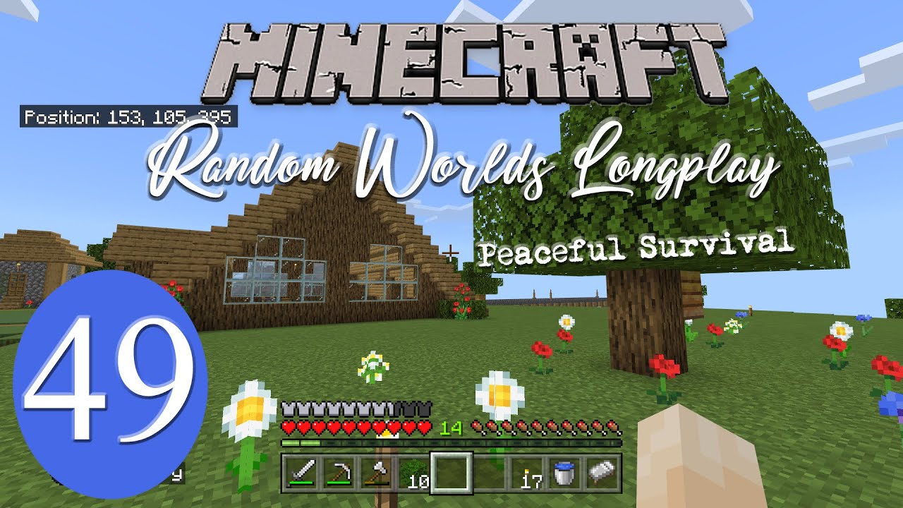 Minecraft Random Worlds 49 Peaceful Longplay Survival Base Building ...