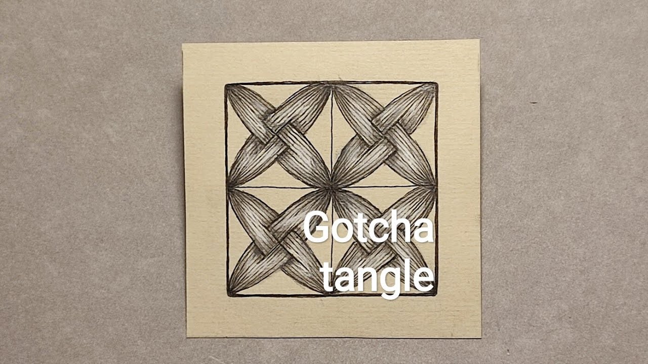 Zentangle patterns No 12: Gotcha tangle - YouTube