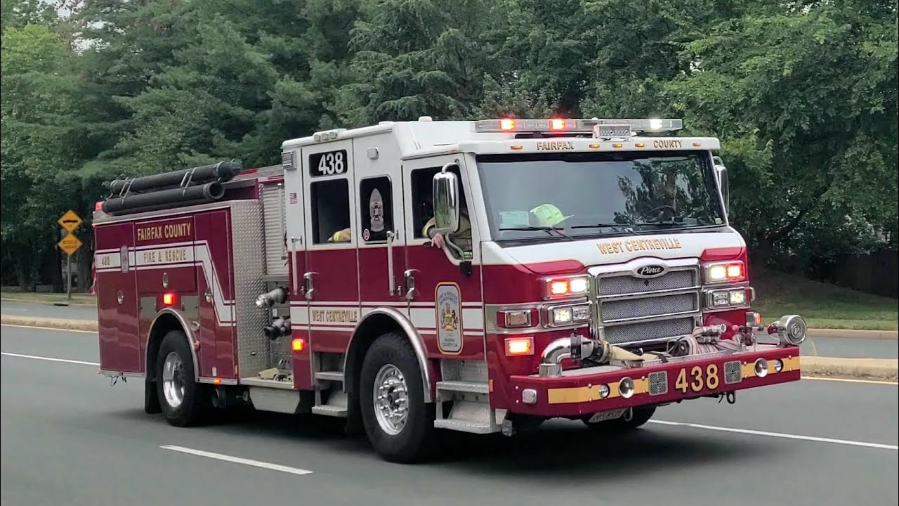 Fairfax County Fire & Rescue Department Engine 438 Responding 8-12-2025 ...