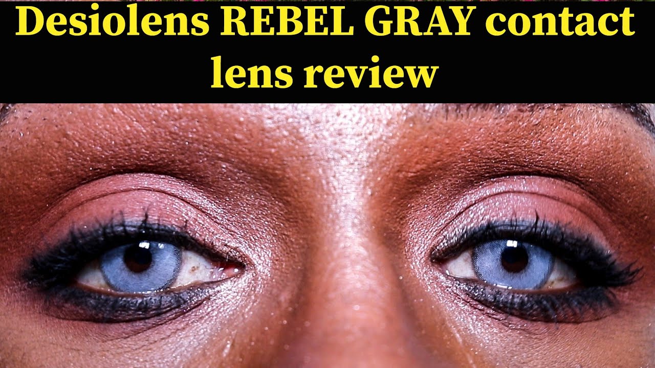 Desiolens REBEL GRAY contact lens review - YouTube