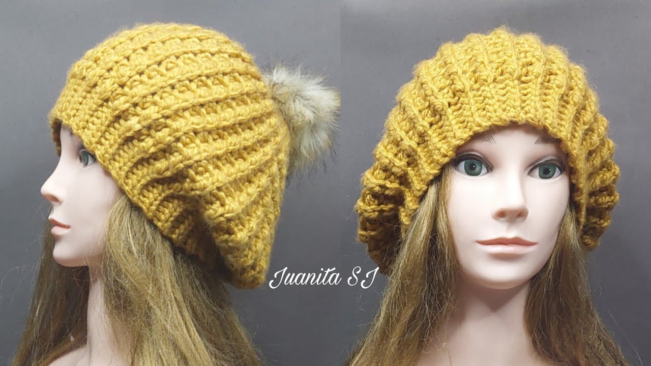 Boina tejida a crochet Paso a Paso / Cómo tejer una Boina Paso a Paso ...