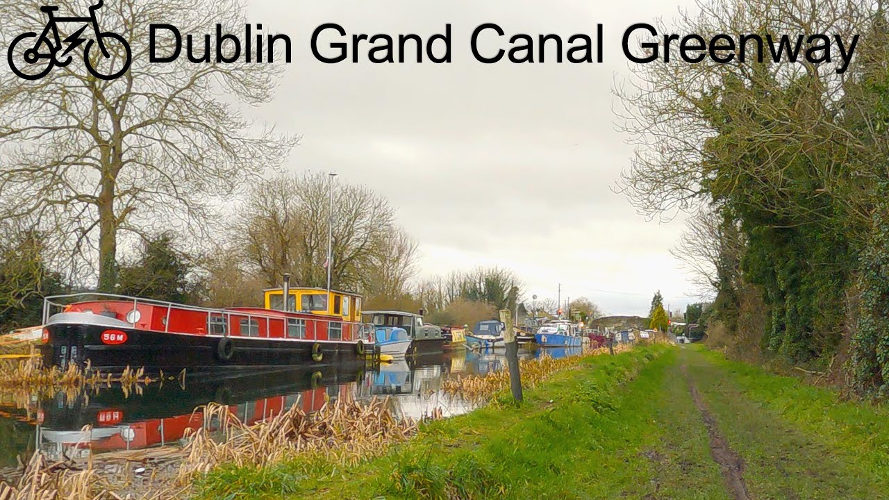 Dublin Grand Canal Greenway : 4K Virtual Bike Ride Ireland - YouTube