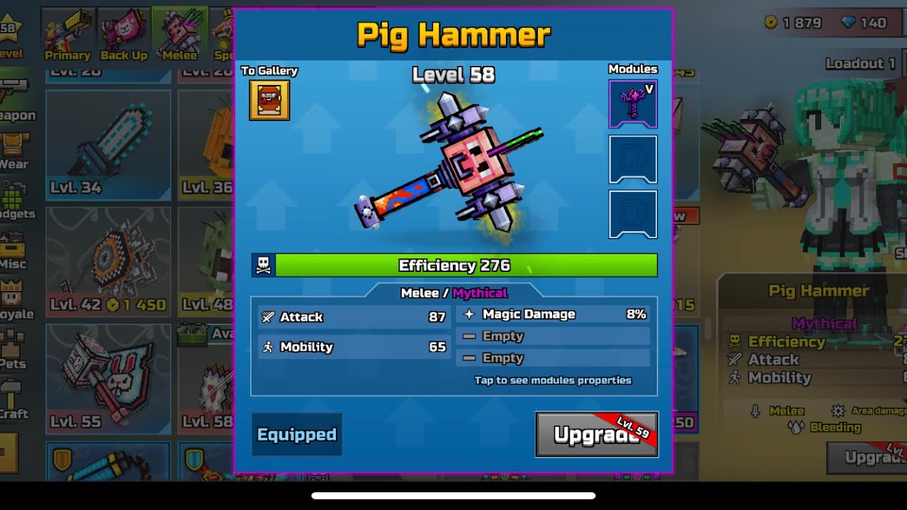 Crafting Pig Hammer - Pixel Gun 3D - YouTube