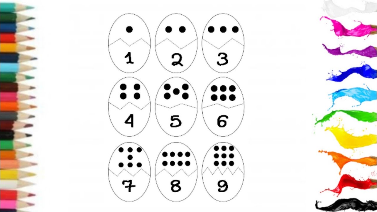 HOW DRAW 123 EGG FOR KIDS/KIDS DRAWING LEARN STEP BY STEP - YouTube