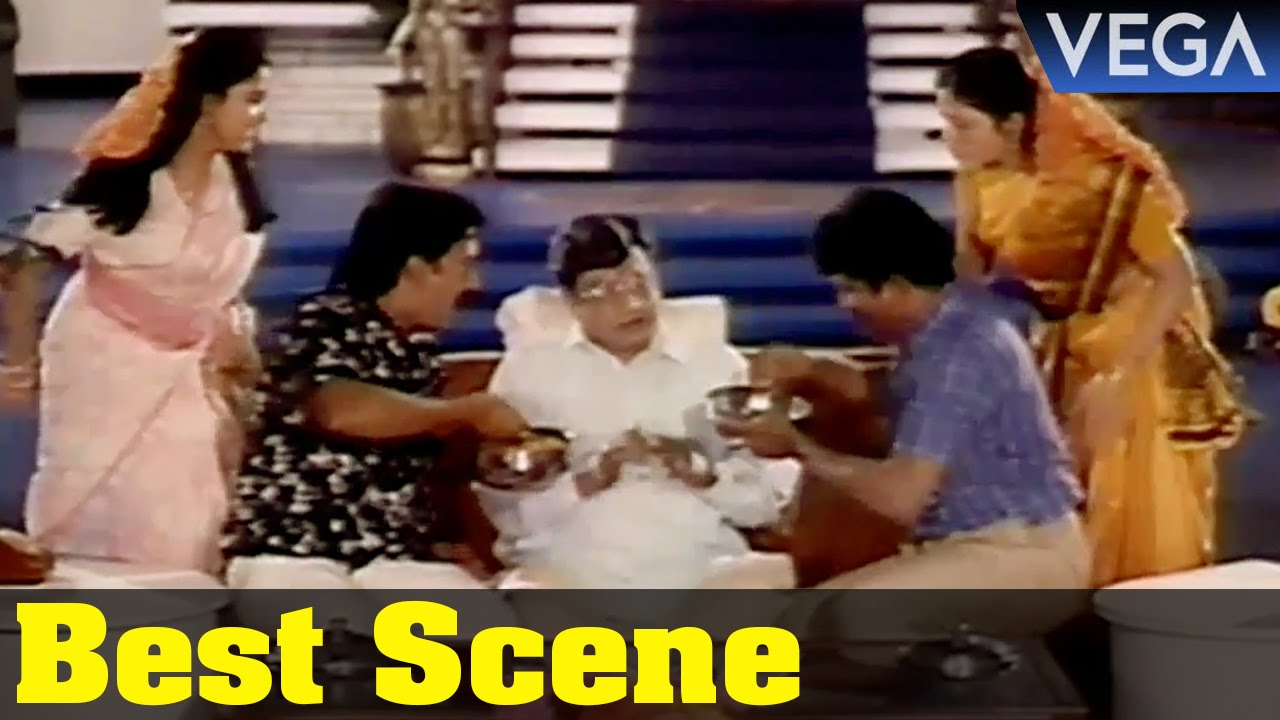 Maharasan Tamil Movie || Bhanupriya Gives Water To V.K.Ramaswamy ...
