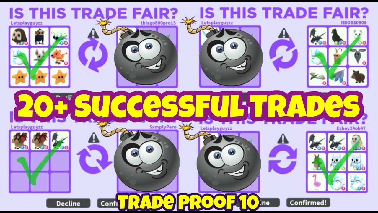 20 Successful Trades (Trade Proof 10) (Roblox, Adopt Me) - YouTube