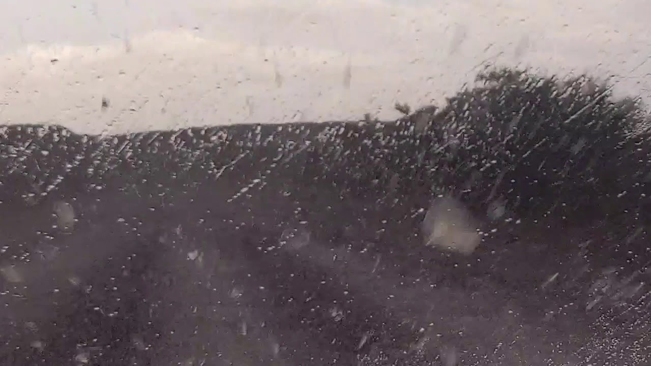 Large Hail Stones Break Car Windscreen Near Fort Stockton, Texas - YouTube