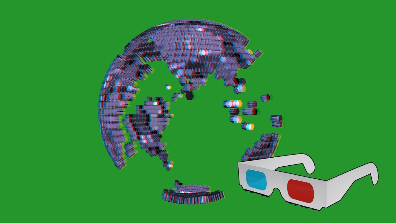 4K Earth Loop Rotaton 3D ANAGLYPH Animation - YouTube