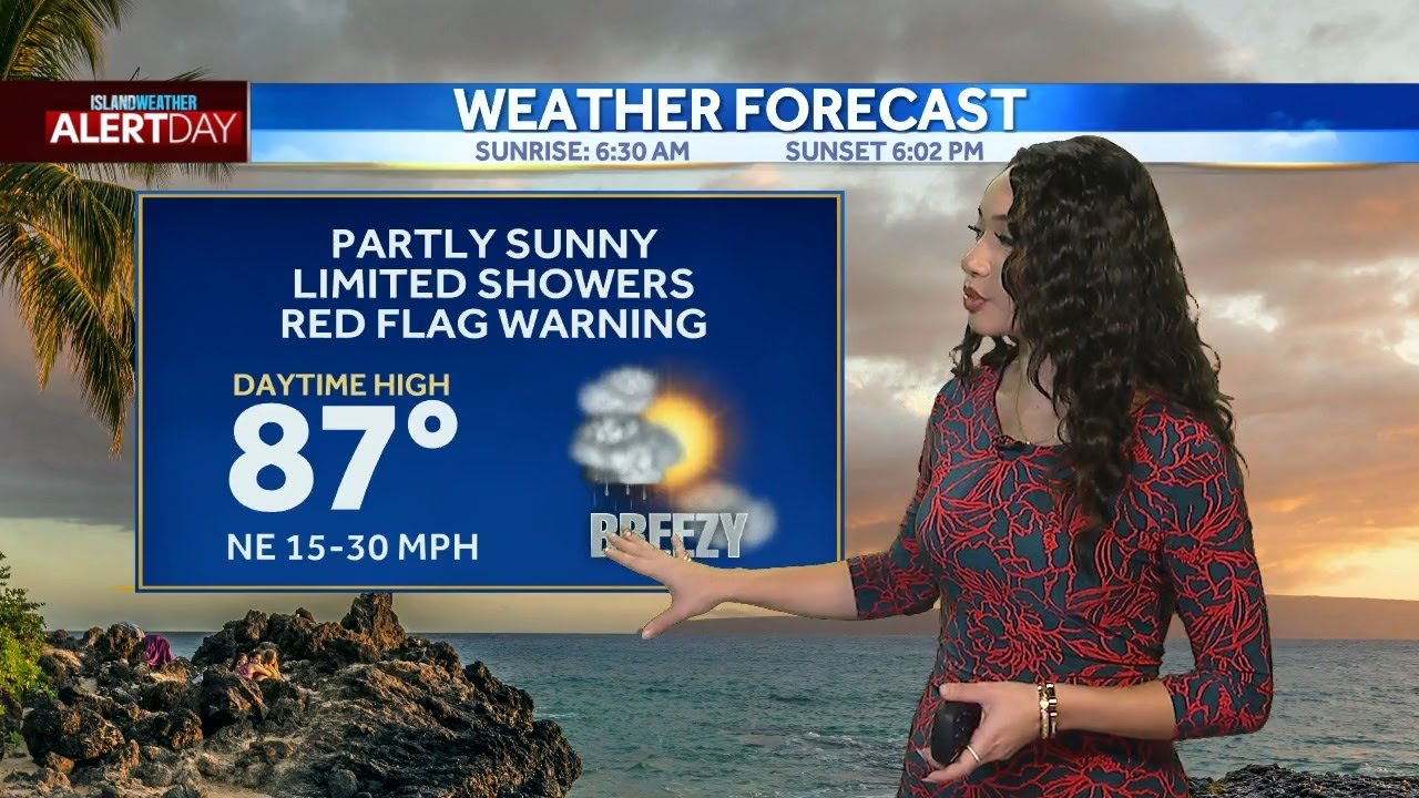 Aloha Friday Weather | Strong trades, limited showers, and fire risk ...