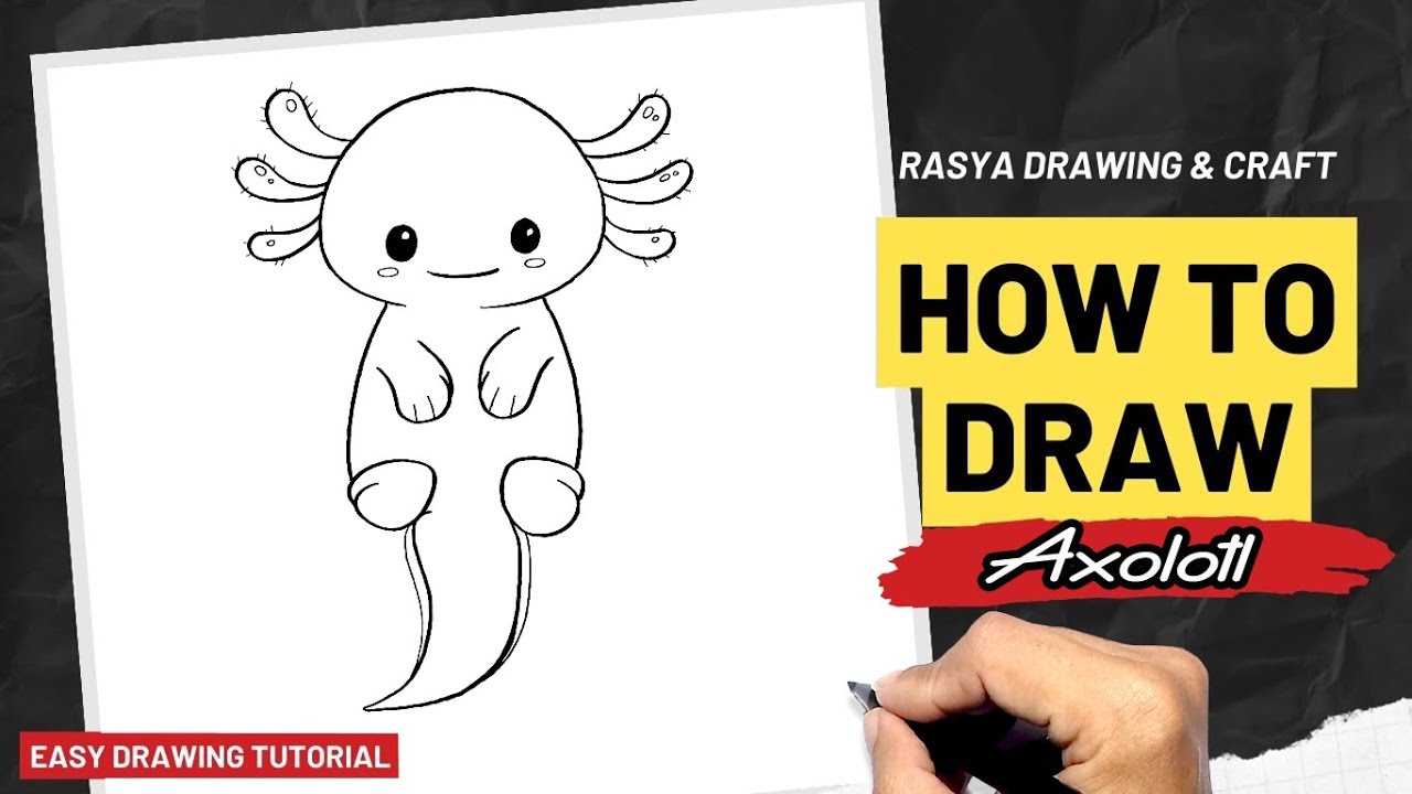 How to draw Axolotl - YouTube