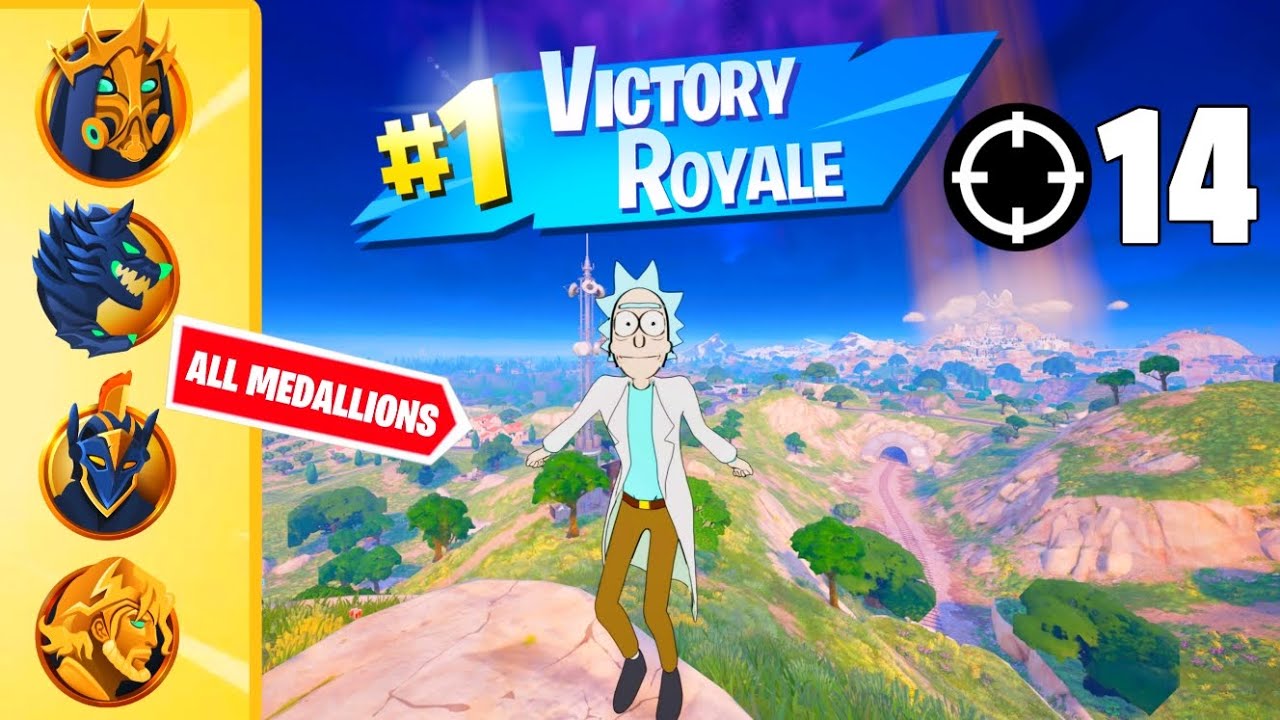 RICK SANCHEZ VS 4 MEDALLIONS Challenge | Fortnite Chapter 5 Season 2 ...