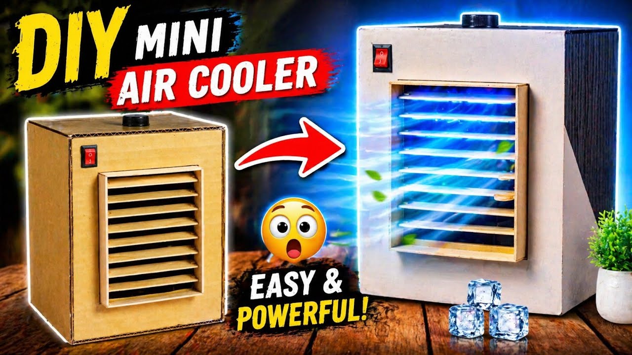 How to make a mini cooler from cardboard | Cooler kaise banate hain ...