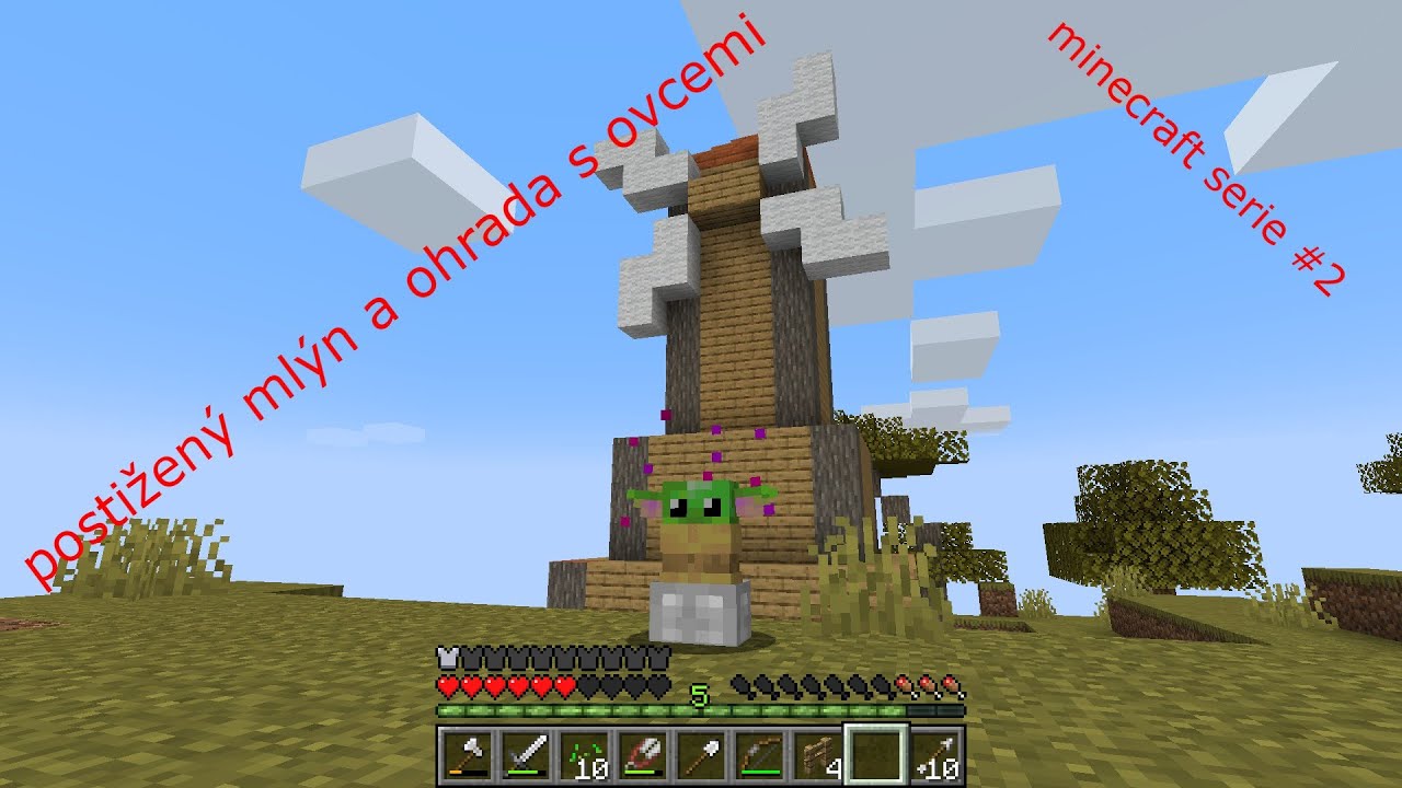 Máme mlýn a ohradu s ovcemi - minecraft série #2 - YouTube