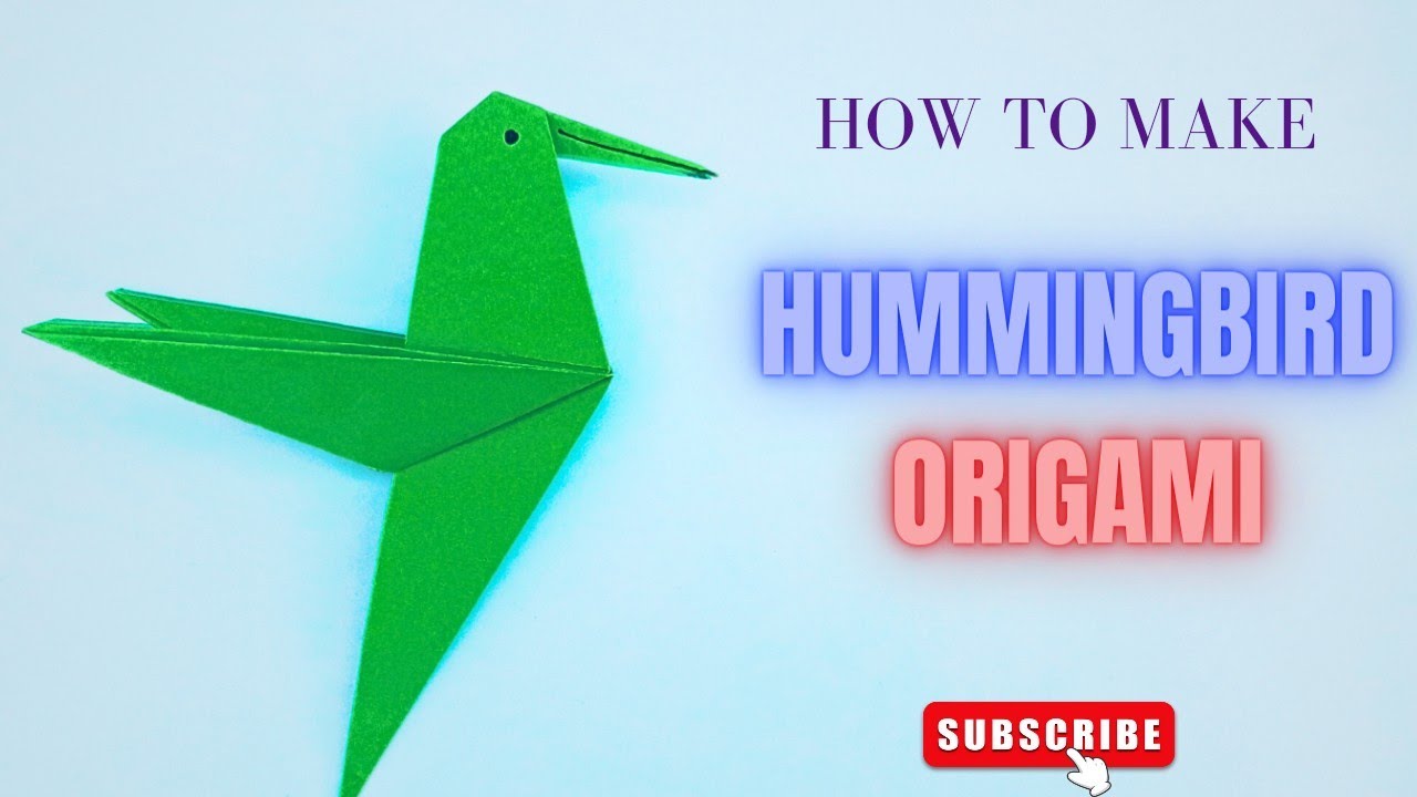 How to make a HUMMINGBIRD origami. Paper hummingbird easy to make. DIY ...