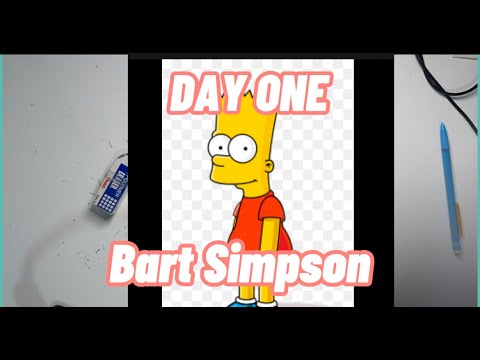 DAY ONE OF SERIES (Different Styles of Cartoons) Bart Simpson - YouTube